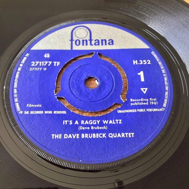 THE DAVE BRUBECK Quartet ~ It's A Raggy Waltz (Fontana 271177 TF) 1961 7" Vinyl £5.99 - PicClick UK