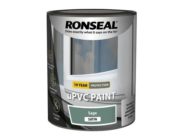 RONSEAL - UPVC Paint Sage Satin 750ml £32.01 - PicClick UK