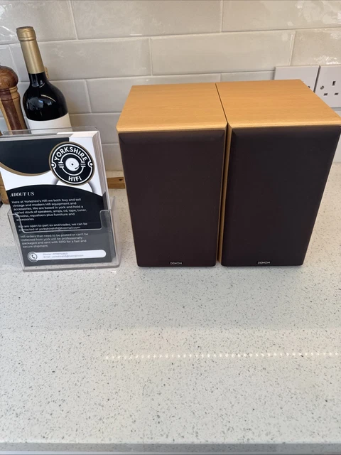 MISSION DENON SC-M50 Bookshelf Speakers Wooden 2Way 6 Ohms w Grills ...