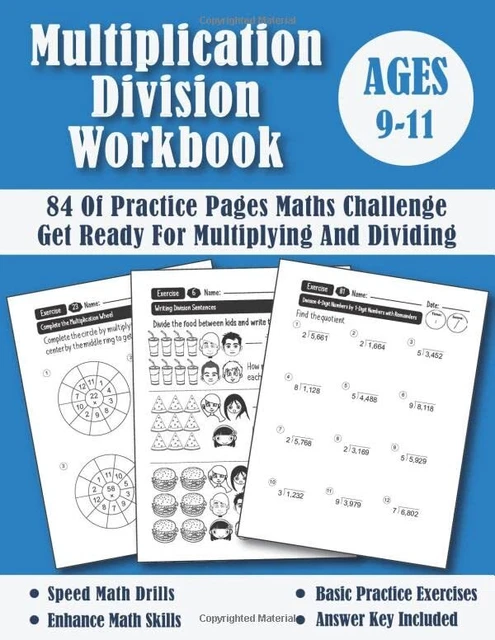 MULTIPLICATION AND DIVISION Ages 9-11 For Years 5-6 Practice 84 Pages ...