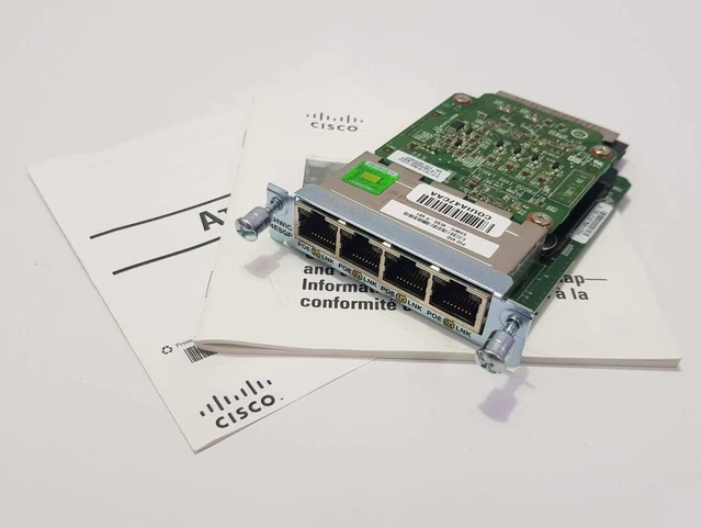CISCO EHWIC-4ESG 4-PORT Ethernet Switch Interface Card Ehwic-4Esg-P Vo1 EUR 174,66 - PicClick FR