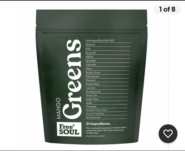 FREE SOUL | Mango Greens - Daily Super Greens Powder in Mango Flavour £ ...