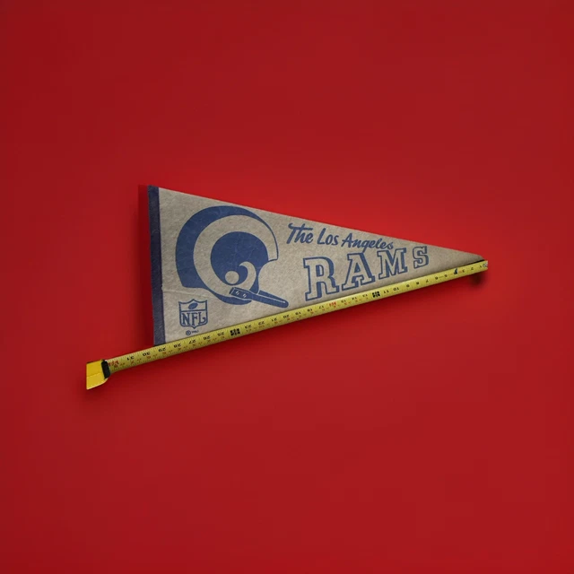 VINTAGE 1967 LOS Angeles Rams NFL Pennant OG Football Man Cave Full ...