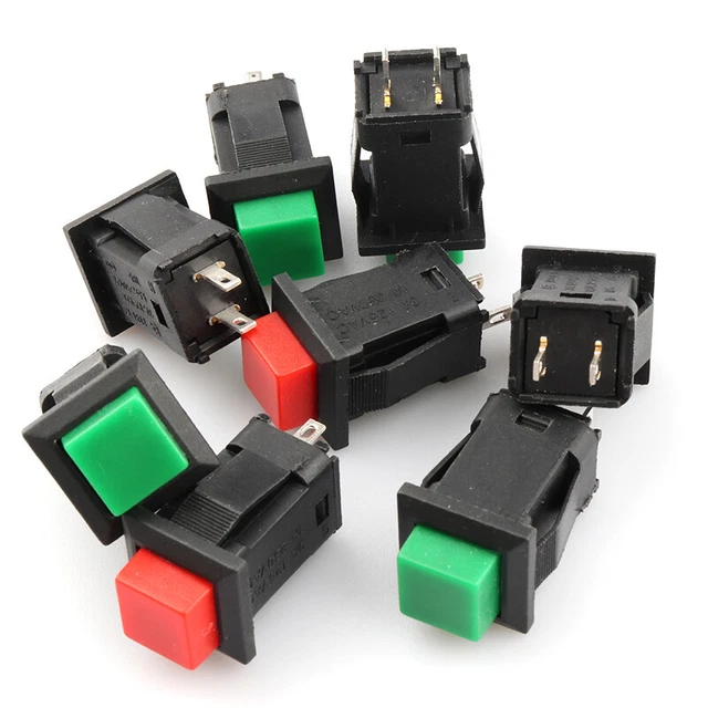 DS-429 SQUARE PUSH Button Momentary Switch Latching /S elf Reset Red ...