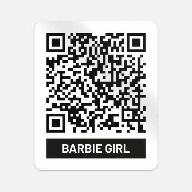 BARBIE GIRL QR Code Sticker Vinyl Car Bumper Decal £2.64 - PicClick UK