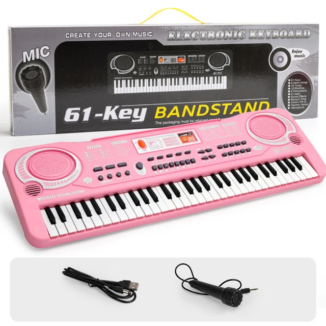 61-KEY ELECTRONIC KEYBOARD Piano Portable Musical Instruments Kids Toy ...