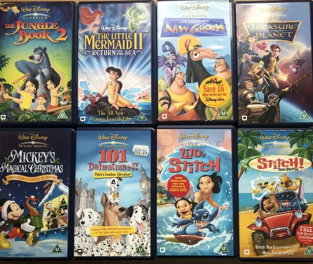 8 WALT DISNEY vhs movies all in original disney boxes(no Mold). EUR 23 ...