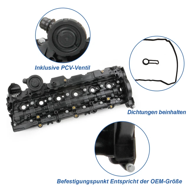 VENTILDECKEL MIT DICHTUNG für BMW N57 3er E90 E91 E93 5er F10 7er X3 F25 X5 X6 EUR 94,49 ...