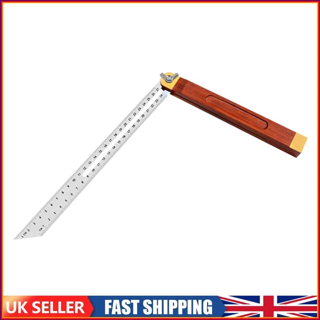 WOODEN MARKING ANGLE Rulers Gauges Sliding T-Bevel Level Measuring Tool ...
