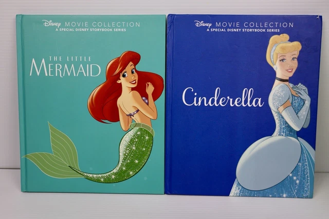 DISNEY BOOKS CINDERELLA The Little Mermaid Movie Collection Storybook ...