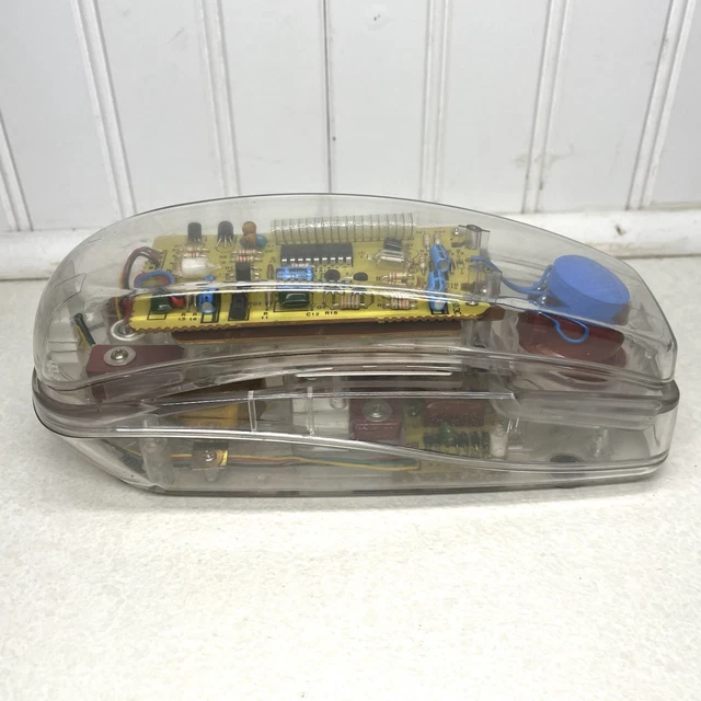 VINTAGE 80S 90S Clear Transparent Retro Phone By Columbia No Cord ...