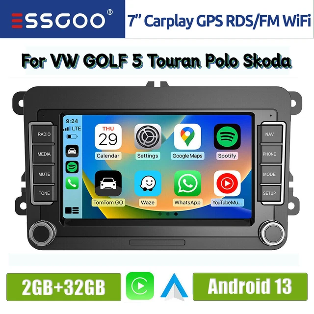 7& ANDROID 13 For VW Golf MK5 Jetta Amarok CarPlay Car Stereo GPS Wifi Head Unit $134.99 ...