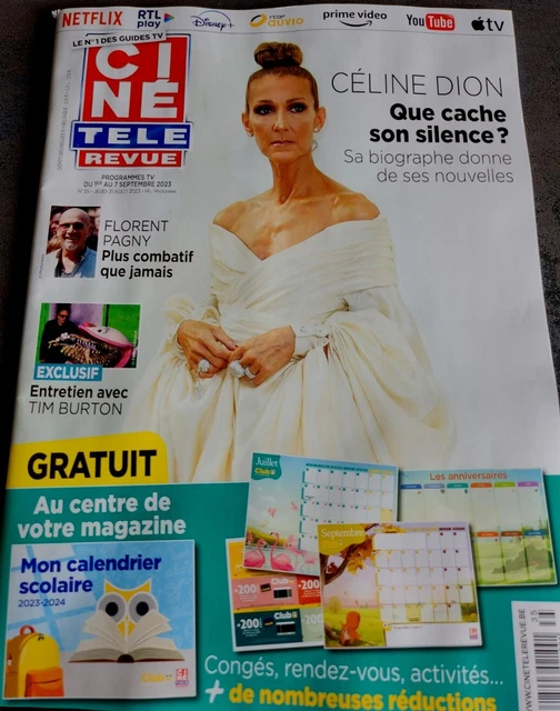 CÉLINE DION. MAGAZINE Ciné télé revue. 2023. Neuf. EUR 7,00 - PicClick FR