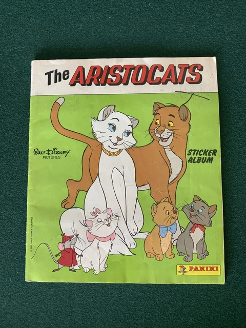 THE ARISTOCATS VINTAGE Panini Sticker Album Book Incomplete 1980 Disney ...