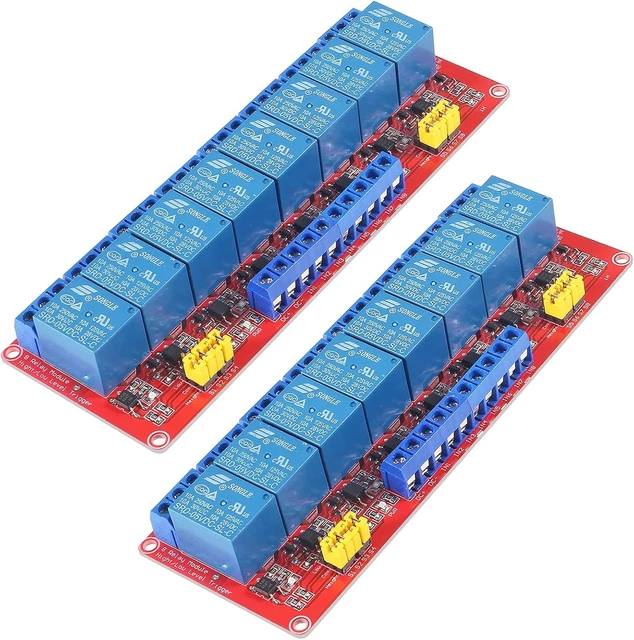 2PCS 5V 8 Channel Relay Module with OPTO-Isolated Support 8CH-5V-2PCS ...