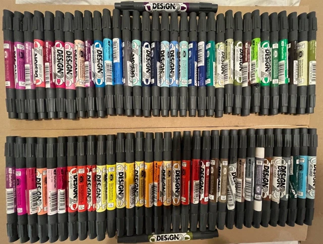EBERHARD FABER DESIGN2 Art Marker Lot Of 68 Used Broad, Fine $66.95 ...