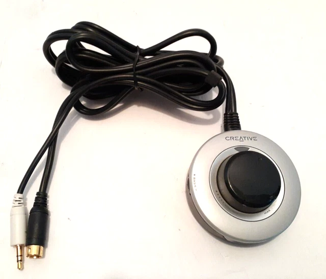 GENUINE CREATIVE I-TRIGUE 3400 Speaker System Dial Volume Bass Control ...