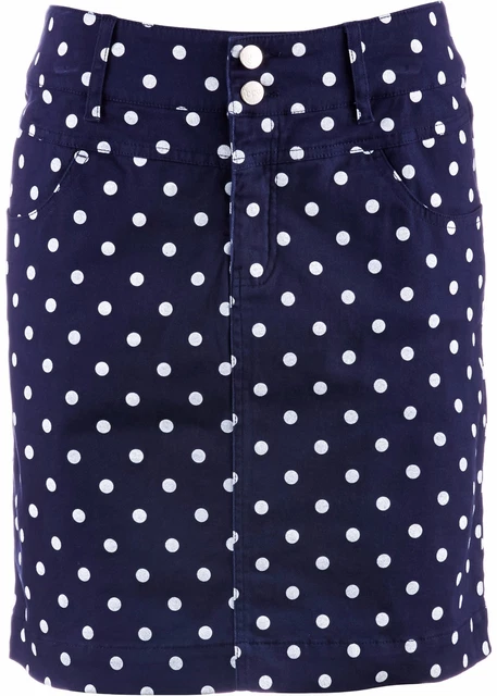 TRAUMHAFTER SCHÖNER STRETCH ROCK IN BLAU/WEIß IM SUPER DESIGN GR.38 NEU ...