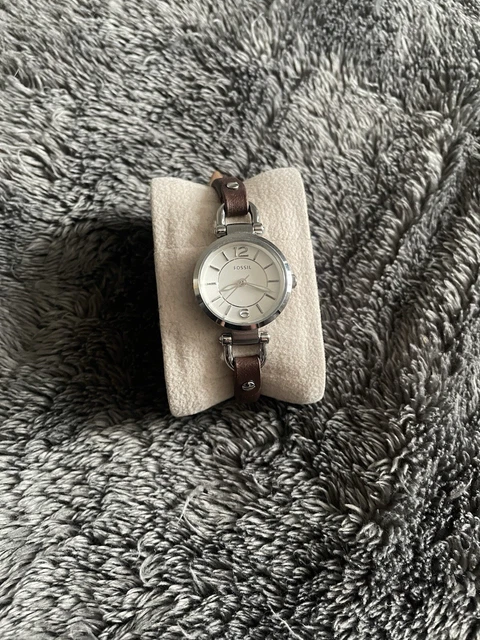 MONTRE FOSSIL FEMME Model Giorgia ES3060 Bracelet Cuire véritable EUR ...