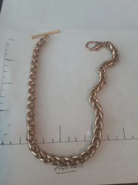 VINTAGE POCKET WATCH chain, 18k gold filledchain 11in.,stamp,used ...