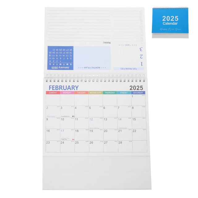 SMALL DESK CALENDAR 2025 Mini Monthly Desktop Standing Calendar Table ...