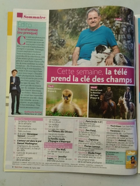 TÉLÉ STAR 13/08/2018; Véronique Genest/ L'amour est dans le pré/ Denzel ...