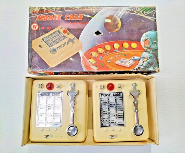 Vintage Toy Space Station Morse Code Signalling Set No107 In Original 8180