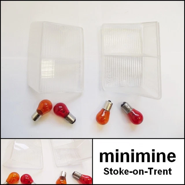 CLASSIC MINI MK4 Rear Light Lamp Clear Lens & Bulb Conversion Kit left ...