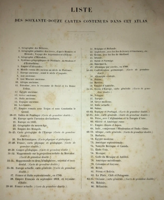 MALTE BRUN ATLAS De Geographie Universelle 86 Cartes Montees Sur ...