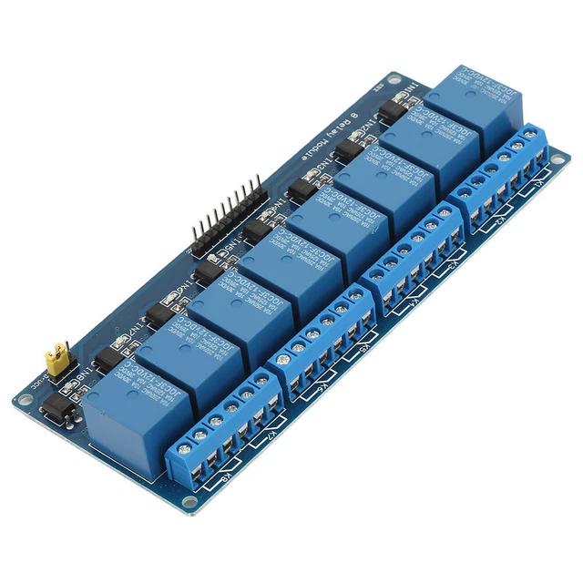 (12V)RELAY MODULE 8 Channel Relay Module With Optocoupler Isolation Blue Board £5.02 - PicClick UK