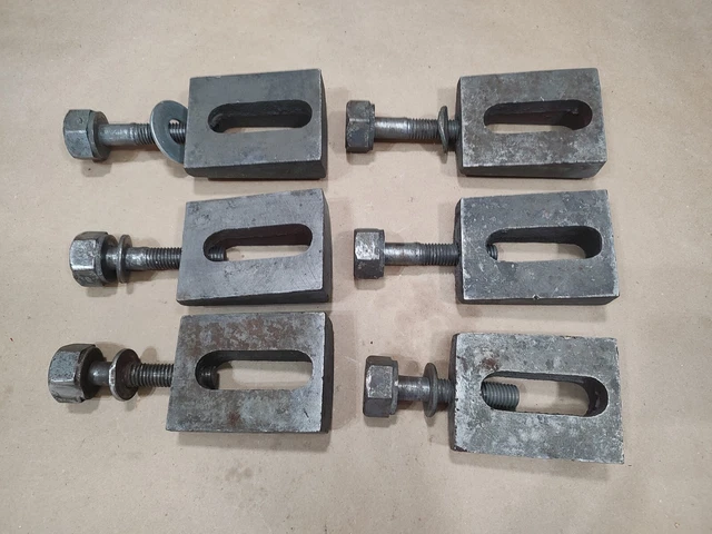 LOT OF 6, Machine Wedge Leveling Block Cast Iron Leveler Pad Adjustable ...