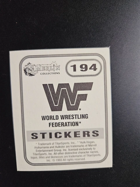 1993 BASTION BOOGER WWF Merlin WWE Wrestling Sticker Foil Card $8.00 ...