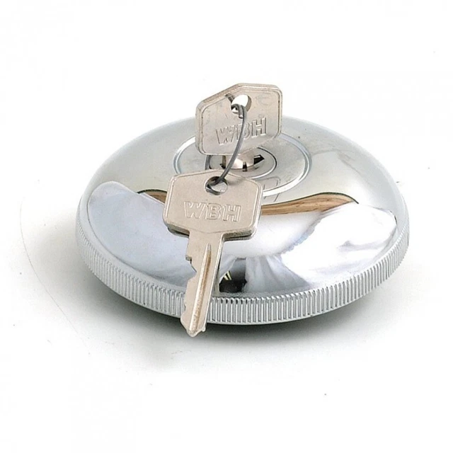 MG MGA MGB Mgc Midget Daimler Mini Locking Fuel Filler Domed Cap Chrome ...
