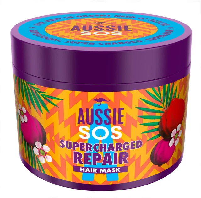 AUSSIE SOS HAIR Mask Supercharged Repair With Australian Jojoba Seed ...