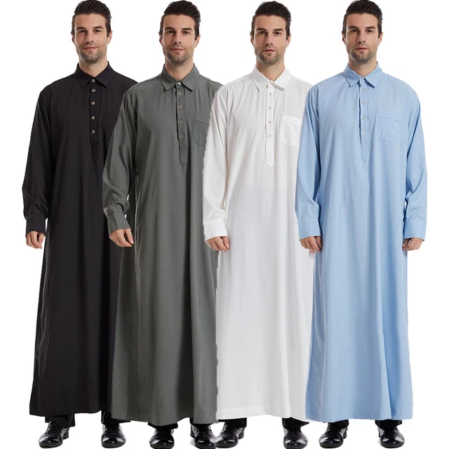 DUBAI SAUDI ARAB Men Dishdasha Thobe Jubba Thoub Kaftan Abaya Robes ...