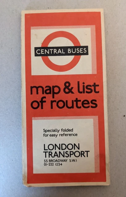 1970 LONDON Transport Central Buses Map & List of Routes £8.99 ...