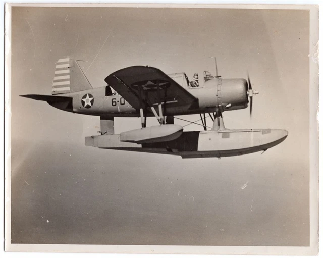 WW2 US NAVY OS2U3 Kingfisher Seaplane Out For Drill 8x10 Original News ...
