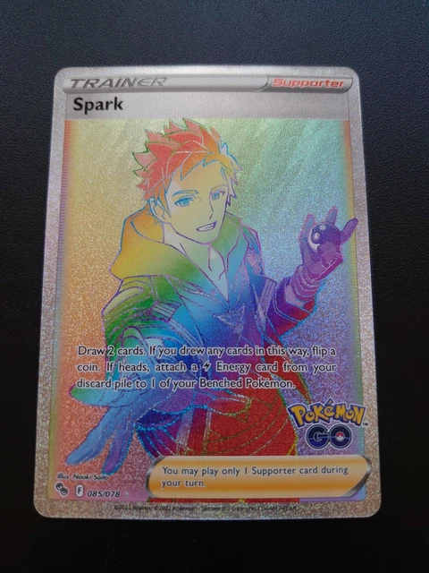 POKEMON TCG POKEMON Go Spark Rainbow Secret Rare Near Mint 085/078 £24. ...