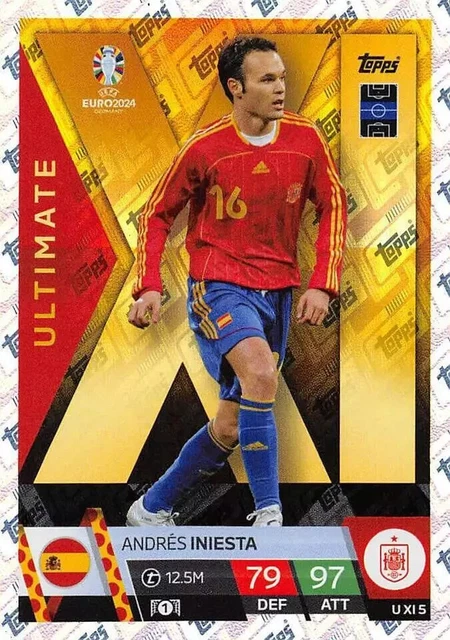 MATCH ATTAX EURO 2024 Andres Iniesta Spain Ultimate XI Topps UEFA Card ...