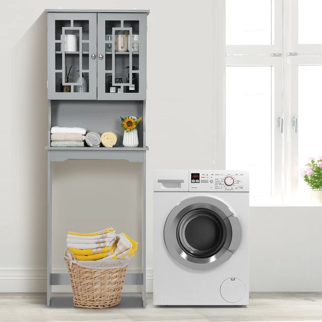 3-TIER FREESTANDING WASHING Machine Storage Rack Over-The-Toilet ...