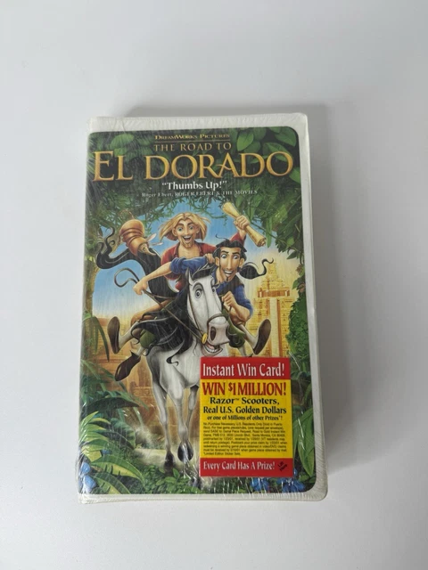THE ROAD TO El Dorado, Dreamworks VHS, 2000, Clam Shell NEW Factory ...