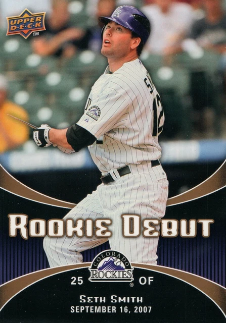 #8 SETH SMITH Rookie Debut Colorado Rockies 2008 Upper Deck Series 1 ...