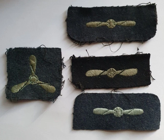 4 X RAF LAC Aircraftman Rank Badges - Early Post War - Royal Air Force ...