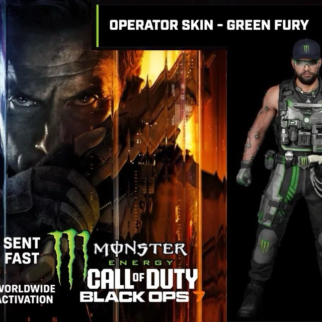 CALL OF DUTY Black Ops 7 COD BO7 Monster Green Fury Operator Skin SENT ...