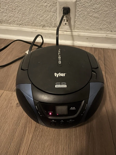 TYLER TAU101-BL PORTABLE CD Player Boombox Radio AM/FM Top Loading AC ...