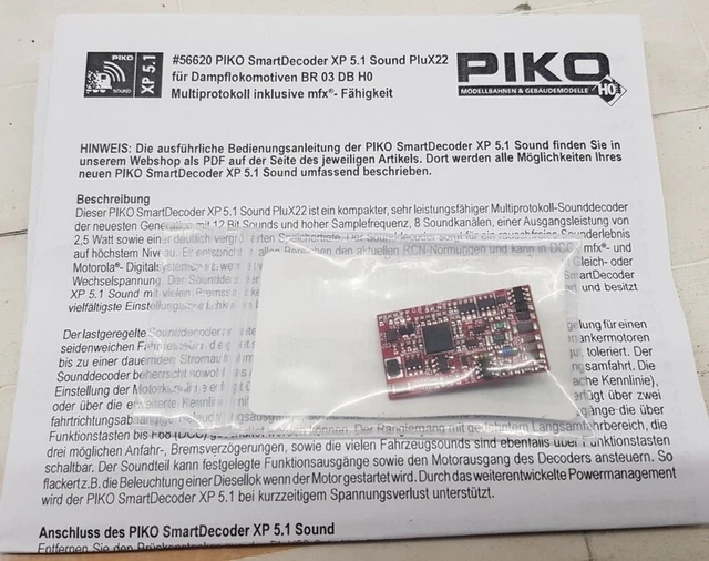 PIKO SMART XP.5.1P22 Sounddecoder mit Sound für die Piko BR03 100 DC in ...