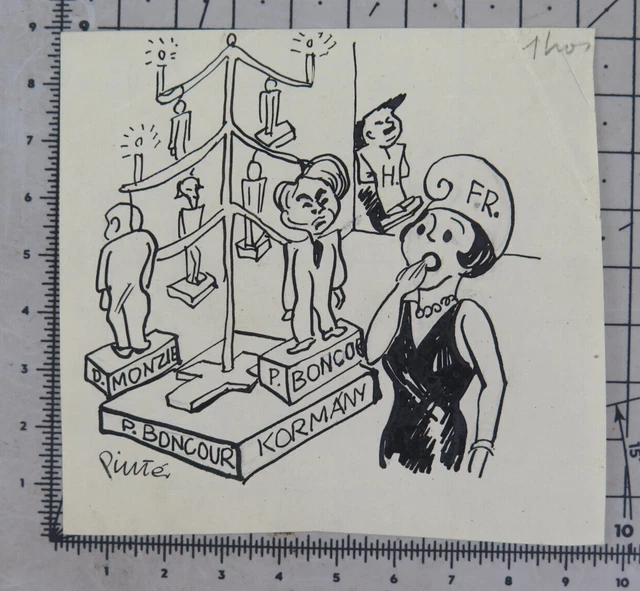 DESSIN HUMOUR VINTAGE Croquis Original Signé Pinté Hongrie BM53.5L EUR ...