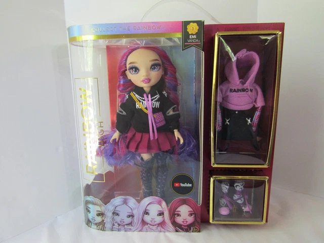 RAINBOW HIGH SERIES 3 Emi Vanda fashion doll toy by MGA YouTube, purple ...