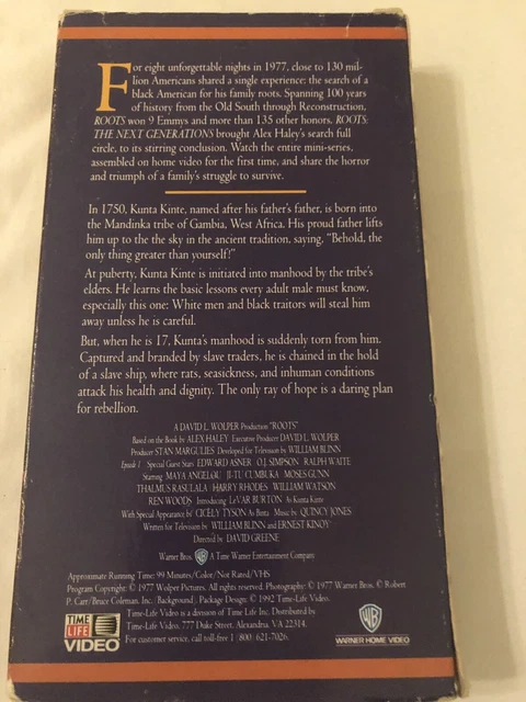 ALEX HALEY’S ROOTS VHS. 1992 Classic Volume 1 £5.33 - PicClick UK
