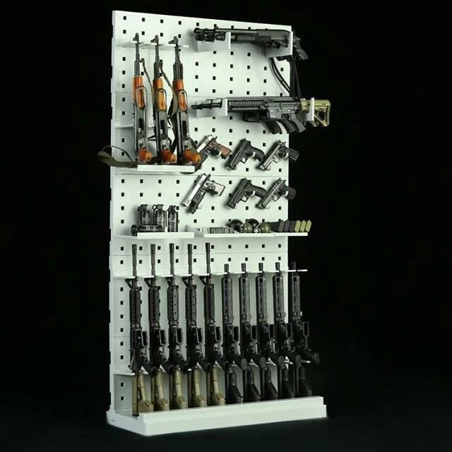 1/6 SOLDIER FIGURE Weapon Gun Rack Display Wall For 12'' Action Body ...